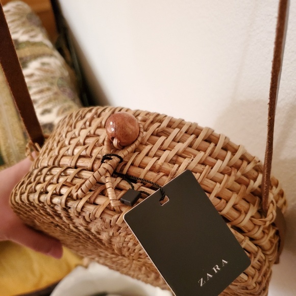 Zara | Bags | Zara Rattan Round Boho Bag | Poshmark